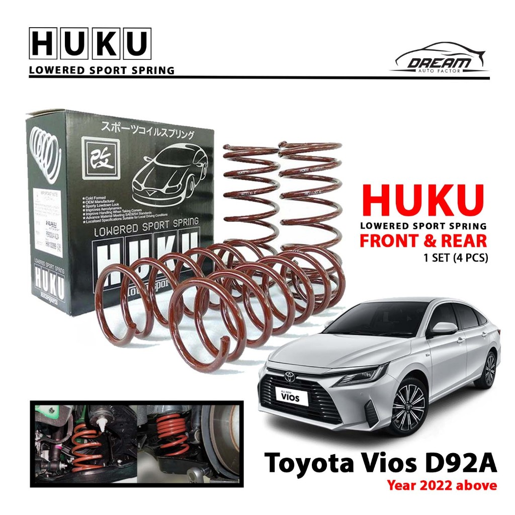 Toyota Vios D92A AC100 HUKU Lowered Sport Spring | Shopee Malaysia