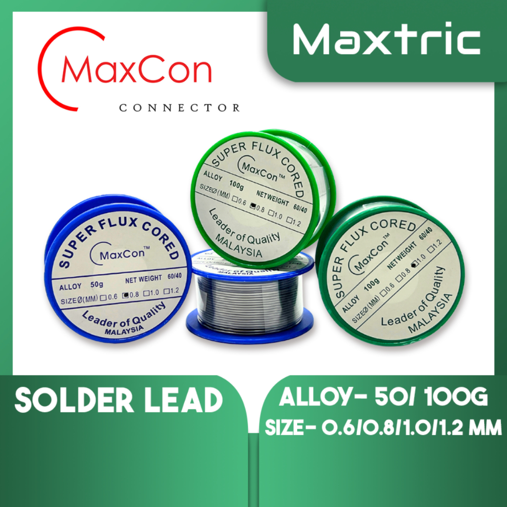 MaxCon 50G / 100G Quality Super Flux Cored Wire Solder 0.6MM / 0.8MM ...