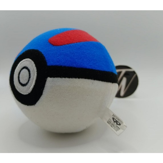 Official Banpresto Pokemon Blue Pokeball Great Ball Mini Plush | Shopee ...