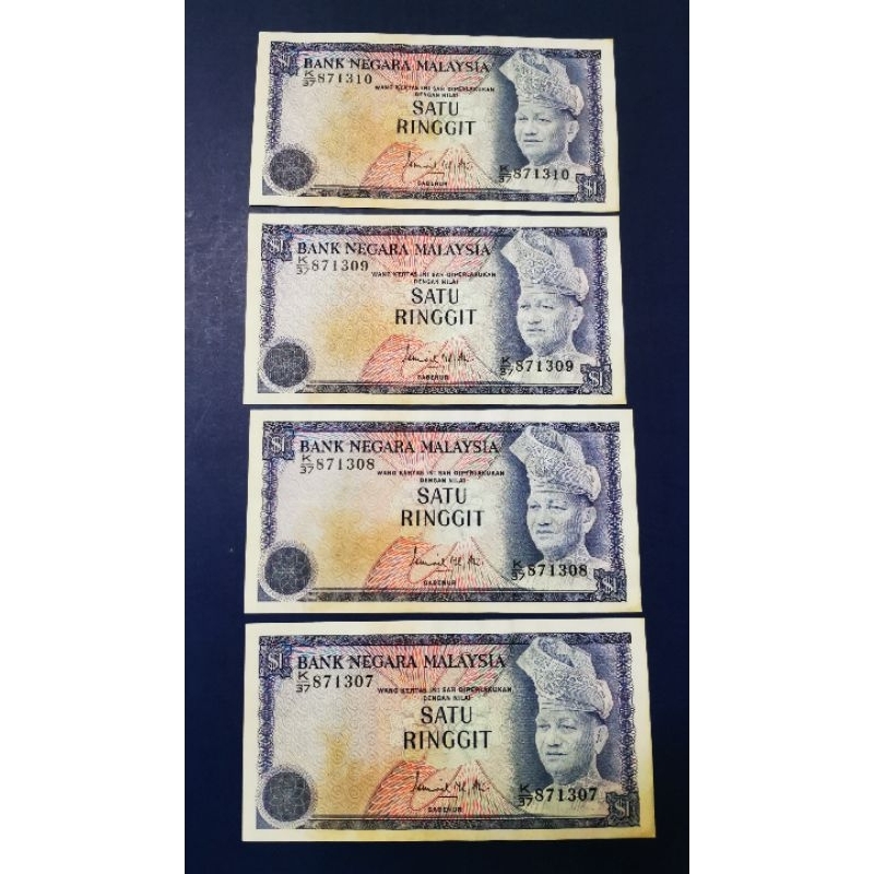 Offer M2 Banknote Malaysia Rm1 Siri 3 (4 pcs) Condition Cantik Tapi ada ...