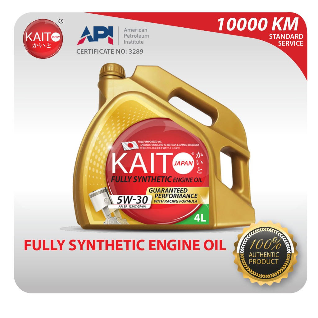 Kaito Japan 5W30 Fully Synthetic Engine Oil SP/CF - 4 Liters x 1 Bottle ...
