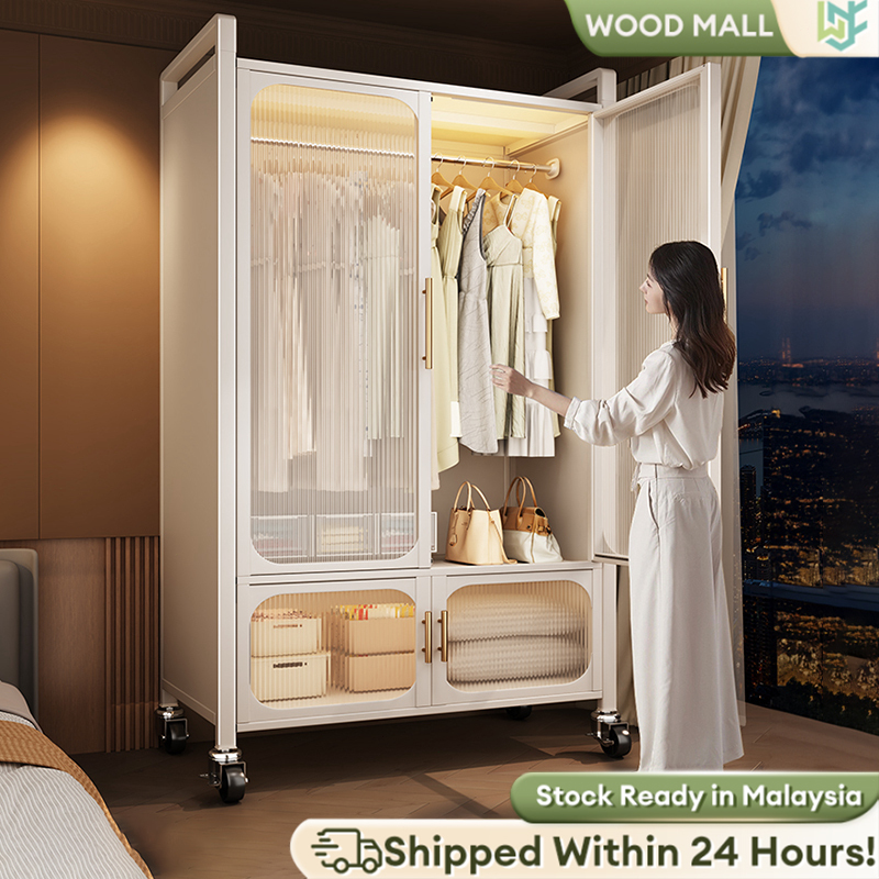𝙍𝙚𝙖𝙙𝙮 𝙎𝙩𝙤𝙘𝙠 Iron Wardrobe With 4 Doors Almari Besar Almari Baju Almari ...