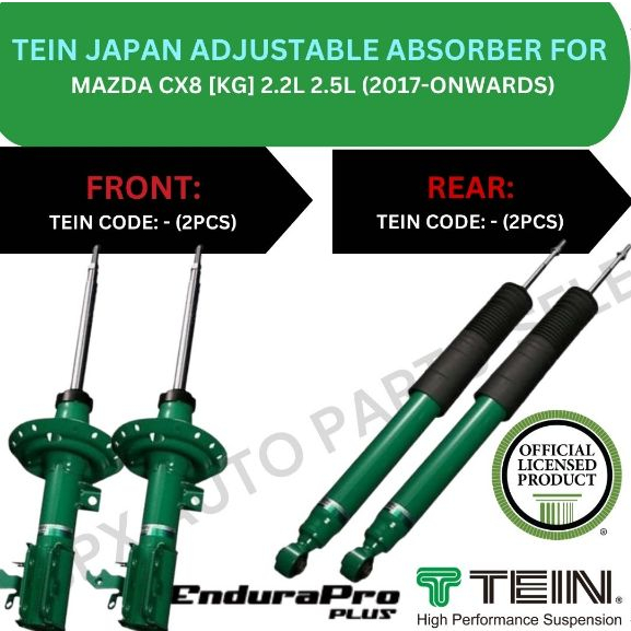 TEIN GENUINE ADJUSTABLE SPORT ABSORBER (FRONT, REAR) (4PCS) FOR MAZDA ...