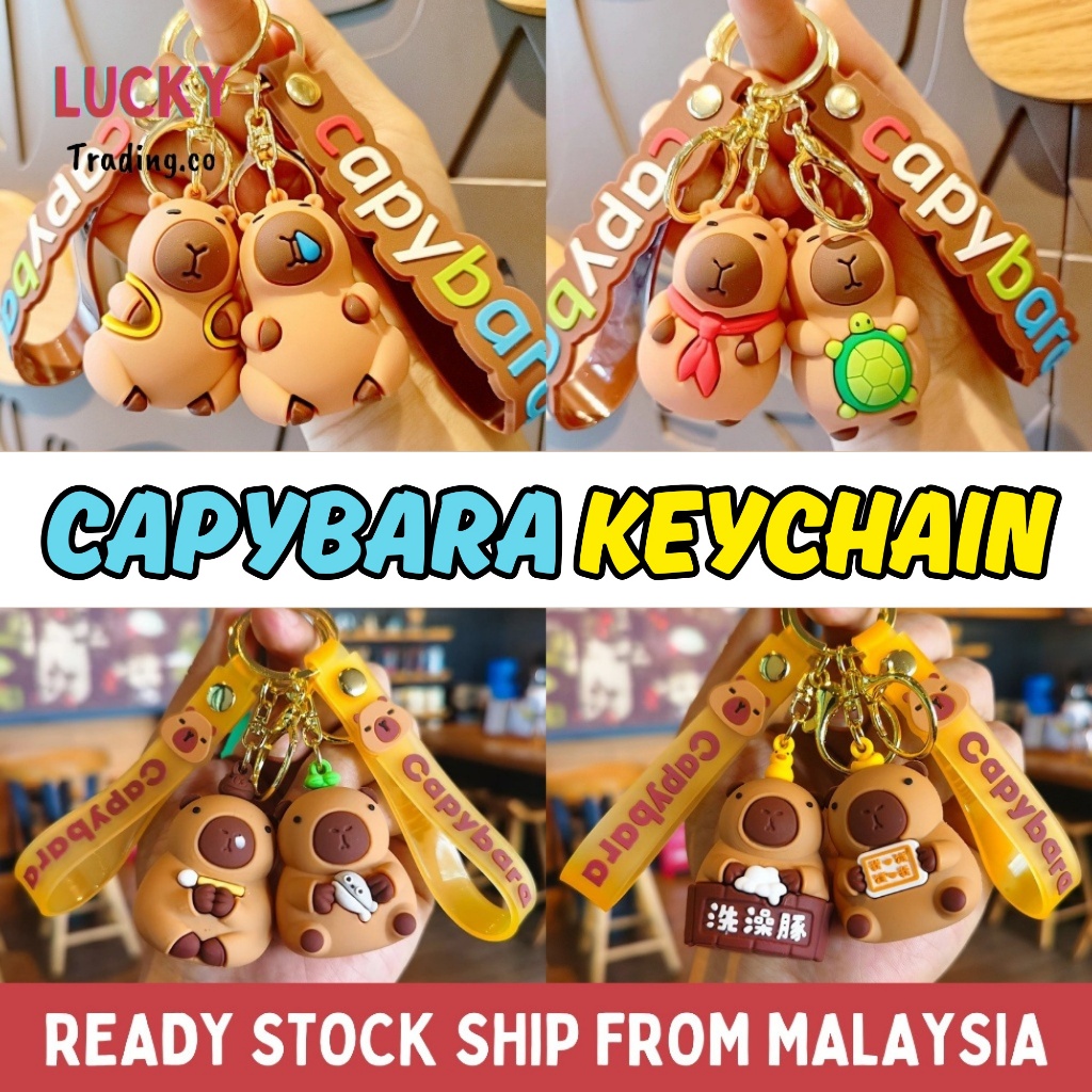 Capybara Keychain Cute Capibara Keychain Birthday Gift Capybara key ...