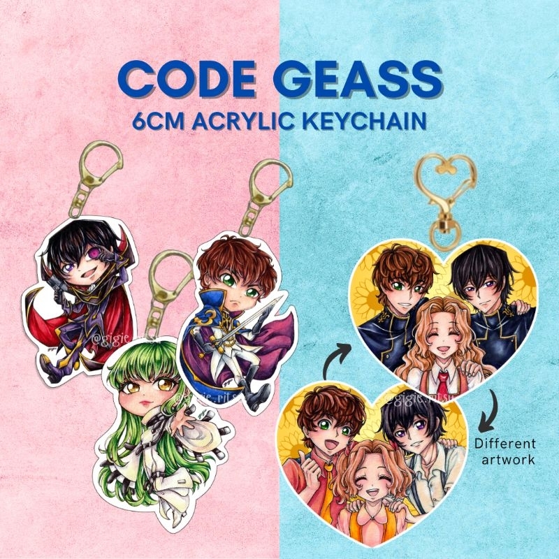 Code Geass Lelouch of the Rebellion | Chibi Acrylic Keychain | Lelouch ...