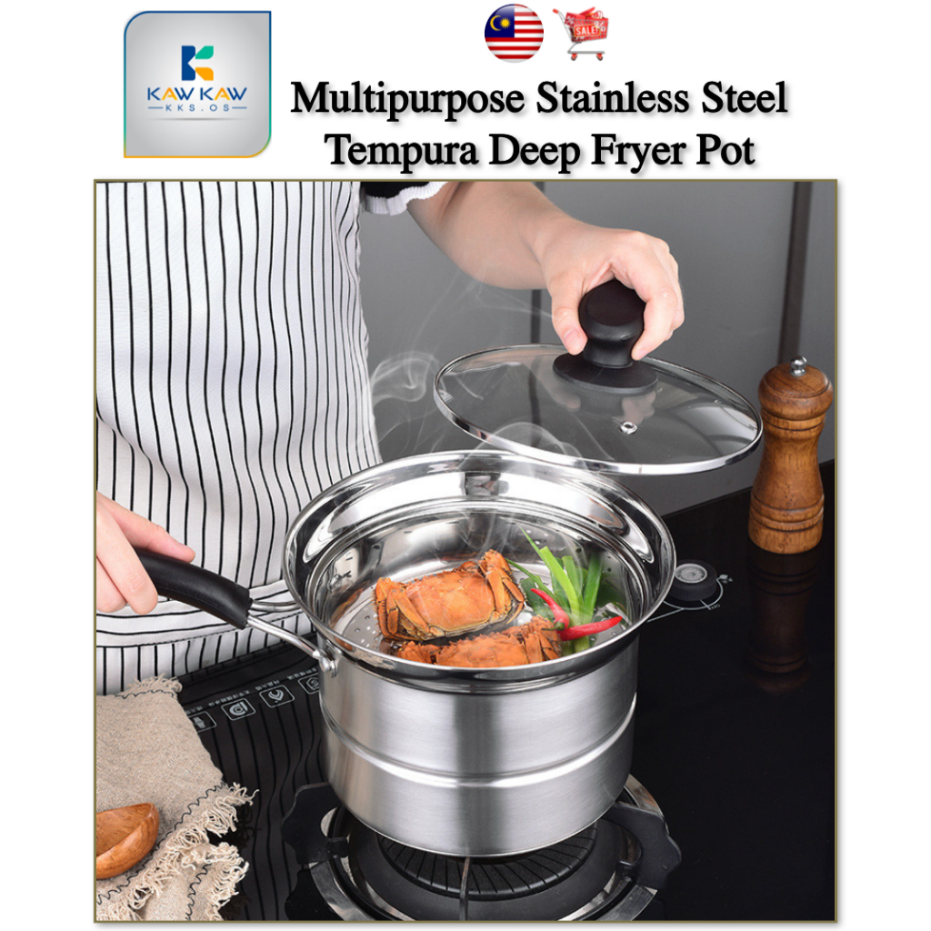 𝐊𝐊𝐒 𝐌𝐮𝐥𝐭𝐢𝐩𝐮𝐫𝐩𝐨𝐬𝐞 𝐒𝐭𝐚𝐢𝐧𝐥𝐞𝐬𝐬 𝐒𝐭𝐞𝐞𝐥 𝐓𝐞𝐦𝐩𝐮𝐫𝐚 𝐃𝐞𝐞𝐩 𝐅𝐫𝐲𝐞𝐫 𝐏𝐨𝐭 🚚 Oden Cooker ...