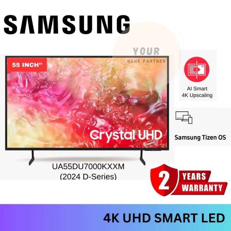 Samsung Crystal UHD 4K Smart LED 55 inch UA55DU7000KXXM DU7000 4K UHD ...