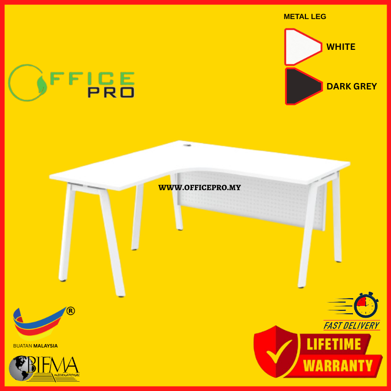 A Leg L-Shape Computer Table 5-6FT Modern Writing Desk Student Study ...