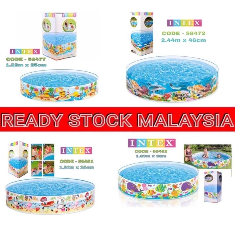 INTEX Snapset Swimming Pool For Kids & Family/Kolam Renang Kanak-Kanak ...