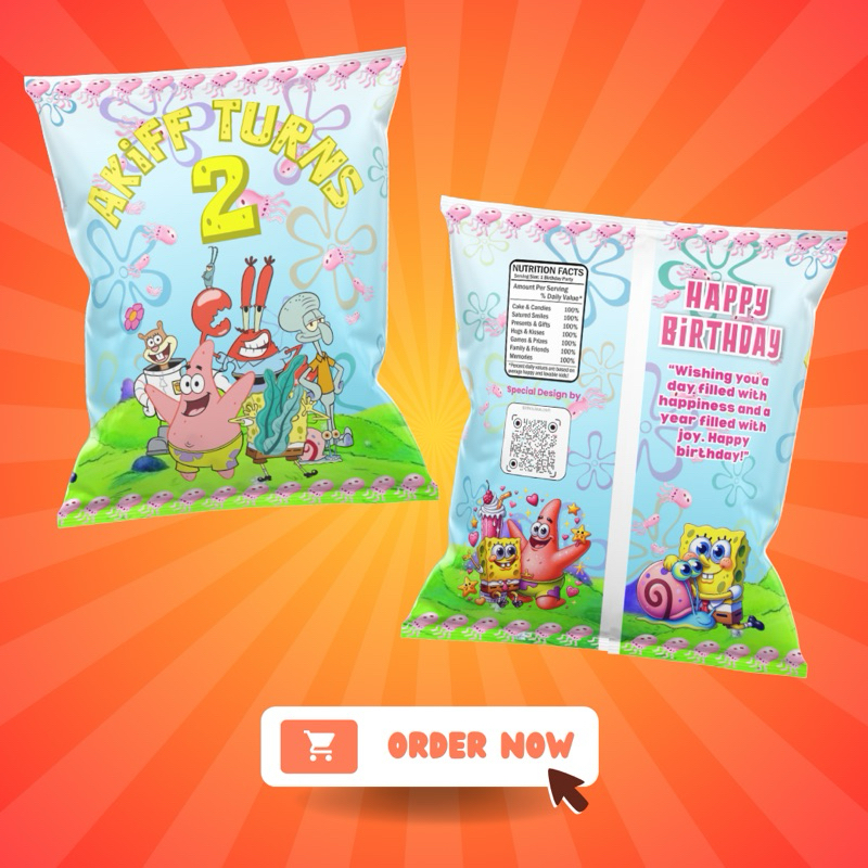 Chip bag custom cartoon design with glossy finishing. Chip bag door ...