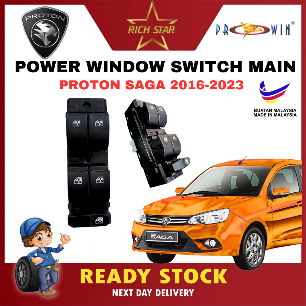 PROTON NEW SAGA VVT 2016 MAIN SWITCH POWER WINDOW MASTER DRIVER SUIS ...