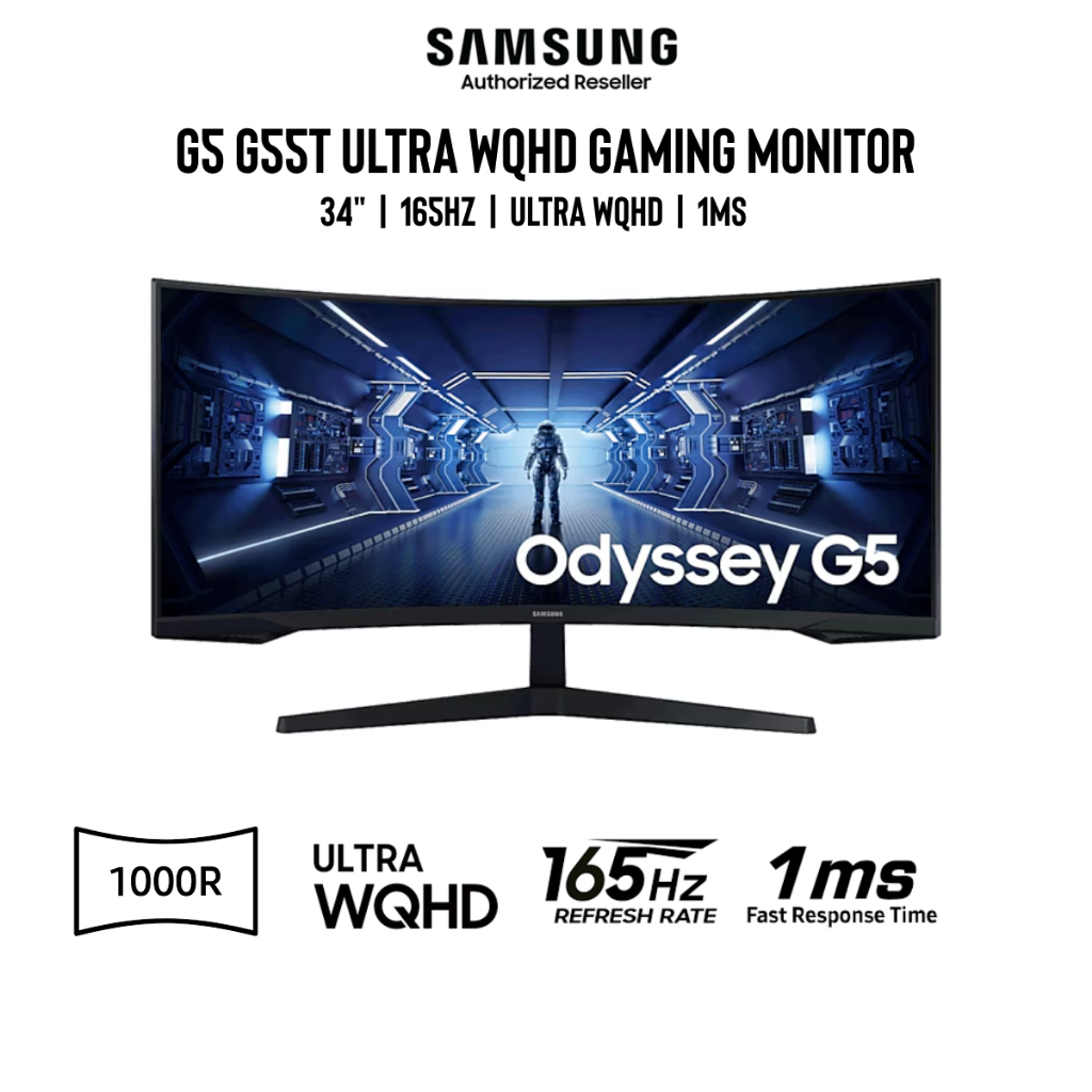 SAMSUNG 27", 32" & 34" Odyssey G5 Gaming Monitors (G50D & G55T) [QHD ...