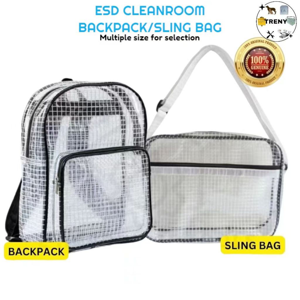 Transparent Bag PVC Dust Free Cleanroom Anti-static Grid Reflection ...