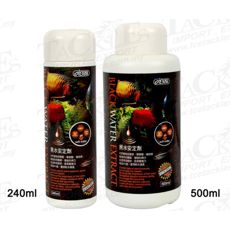 ISTA Black Water Extract 240ML 500 ML Soft Water pH Down Aquarium Pond Prevent Algae | Shopee ...