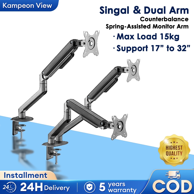 Dual Monitor Arm Computer Monitor Stand Monitor Single/Double Arm Stand ...