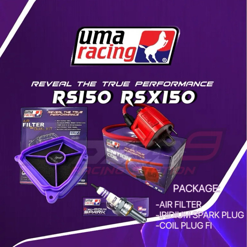 (STAGE 1) UMA RACING COMBO SET COIL PLUG + AIR FILTER + IRIDIUM SPARK ...