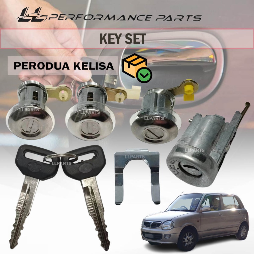 Perodua Kelisa Key Set Remote Car Kunci Kereta Lock Pintu Start Door ...