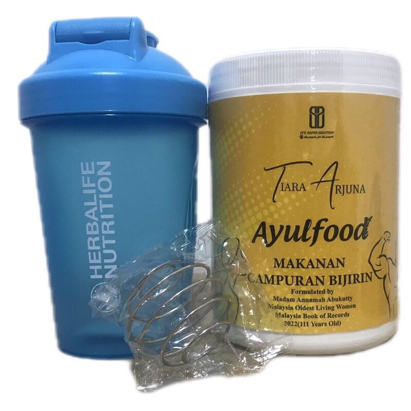 TIARA ARJUNA AYUL FOOD WITH 500Ml Large Nutrition Shaker Bottle With ...