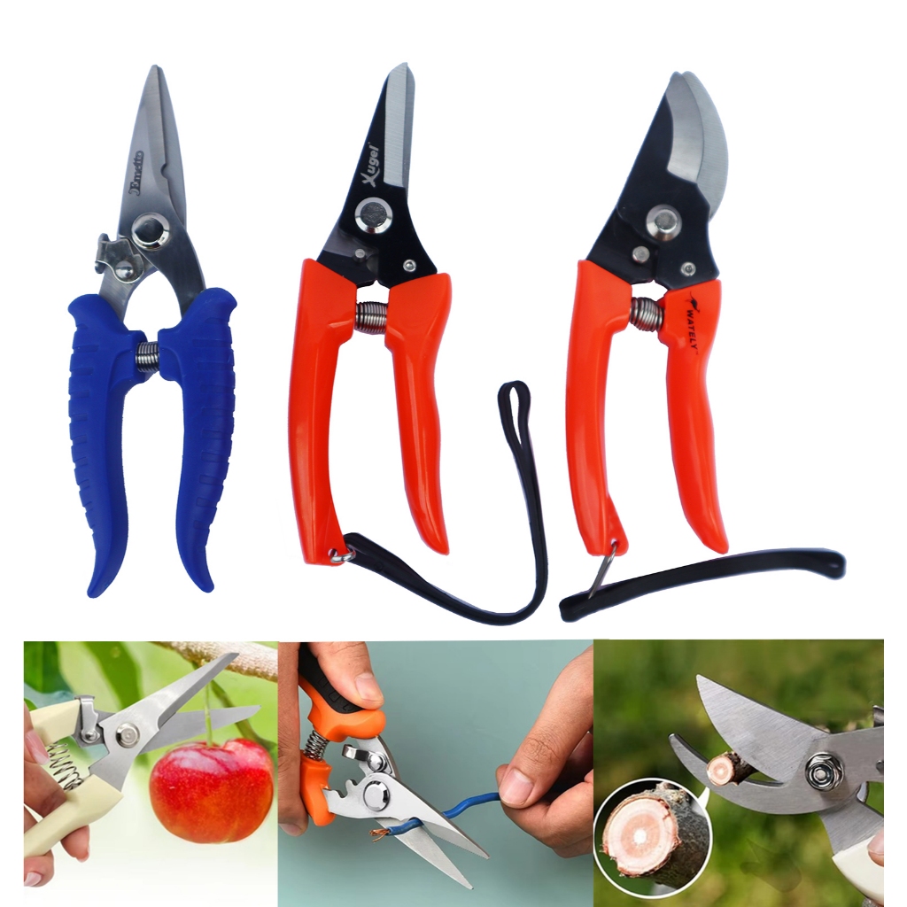 Garden Pruning Shear Plant Leaf Cutter Scissor Electrician Wiring ...