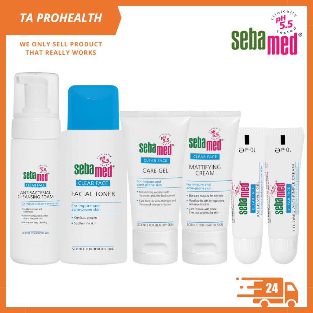 Sebamed Clear Face (Antibacterial Cleansing Foam / Facial Toner / Care ...