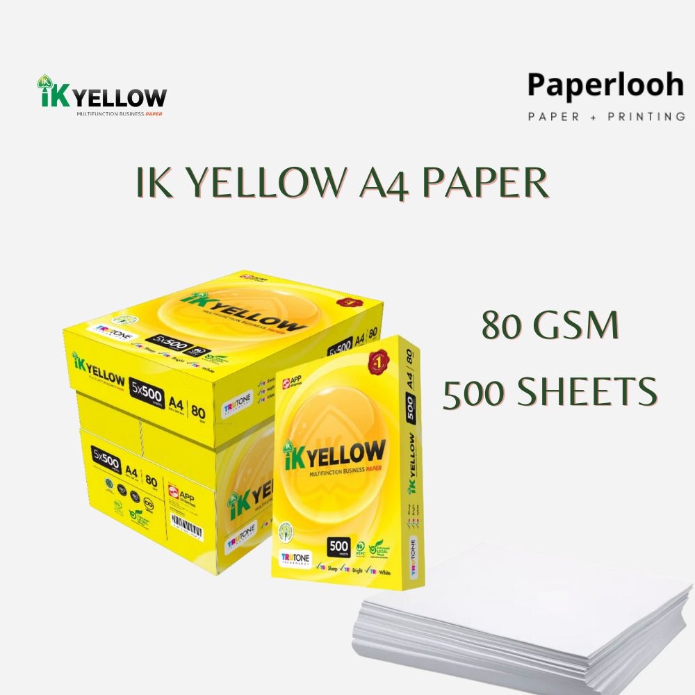 IK Yellow A4 Paper 80gsm 500 sheets | Shopee Malaysia