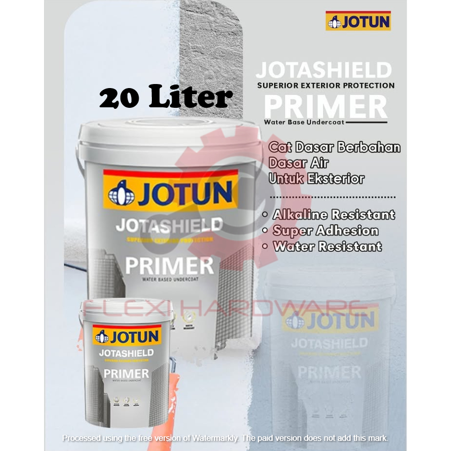 20 Litre Jotun Jotashield Primer / Cat Undercoat Dinding Luar Cat Alas ...
