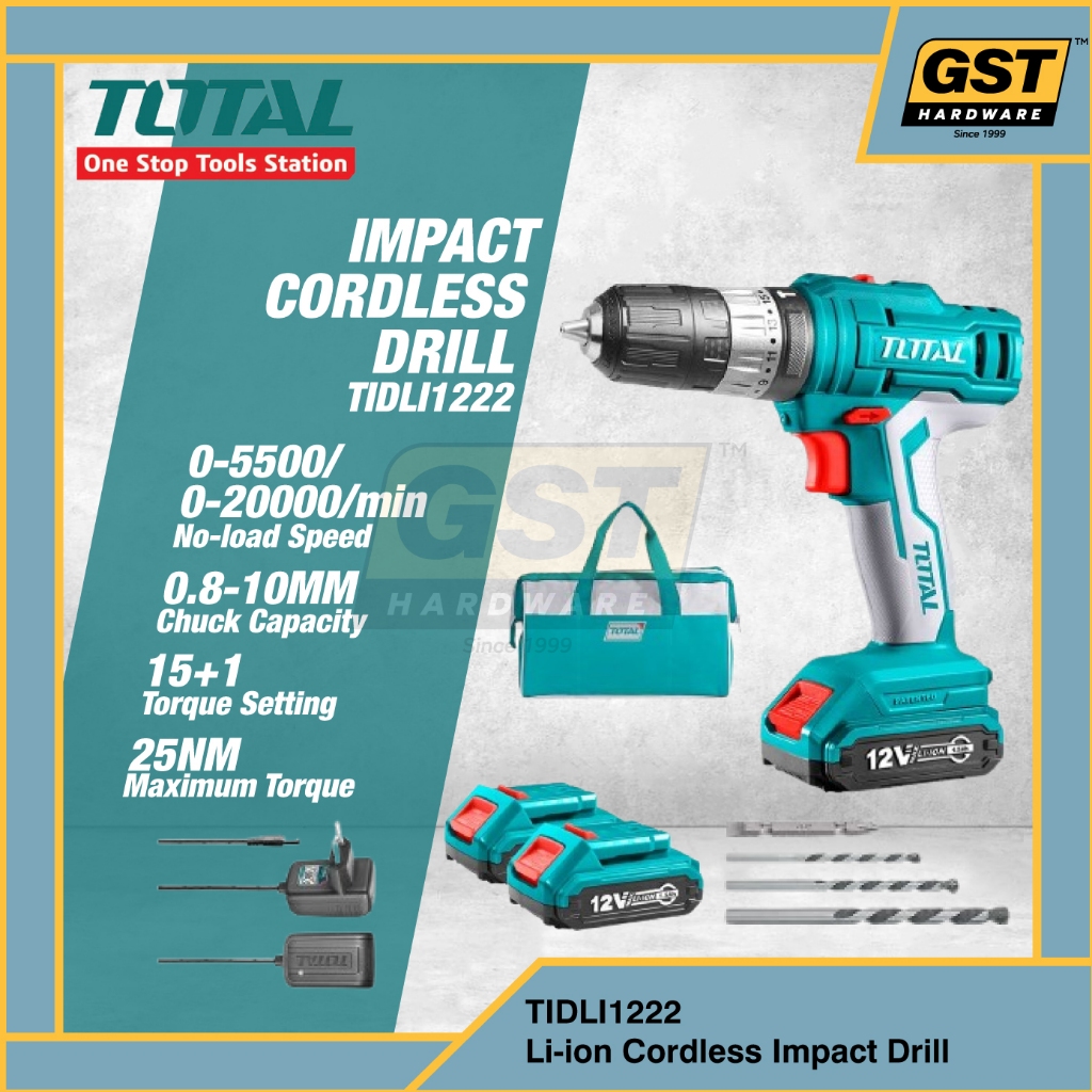 Total Hand Drill Cordless Drill 12V TDLI1222 Total Cordless Impact ...
