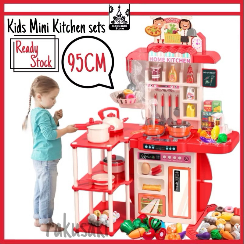 Mainan Masak Masakan Set Kids Kitchen Pretend Play set with spraying ...