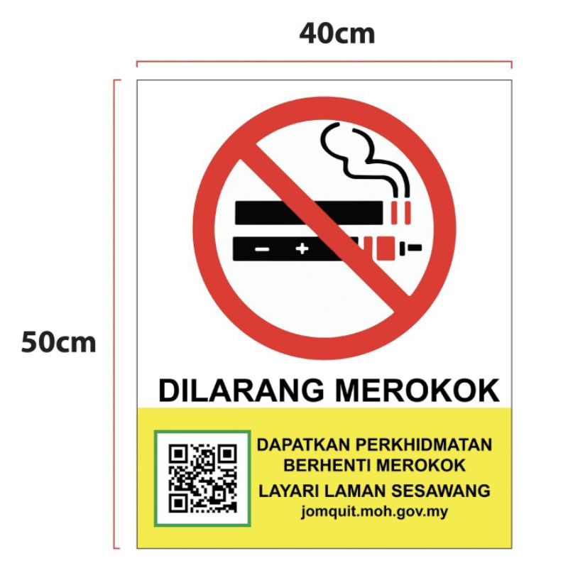 Crazy Bundle Sales ! Non smoking sticker 3 pieces set kkm 2025 kedai ...