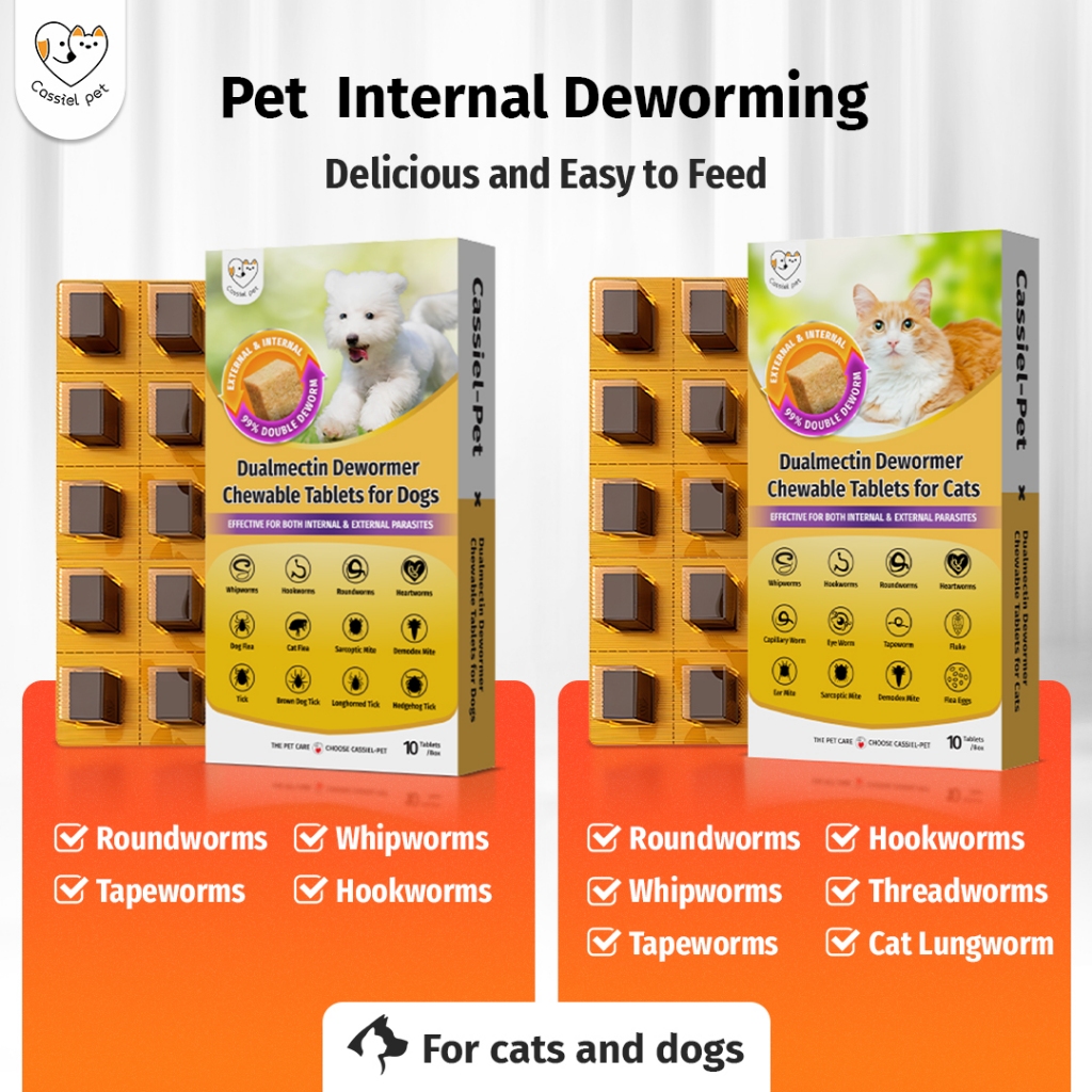 Cassiel Pet Chewable Tablet Effective Internal & External Dewormer for ...