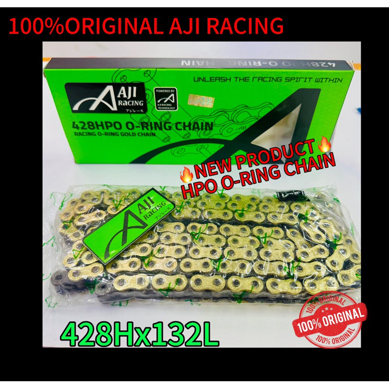 AJI RACING CHAIN MOTORCYCLE ORIGINAL 415H O-RING,428H O-RING GLOD CHAIN ...
