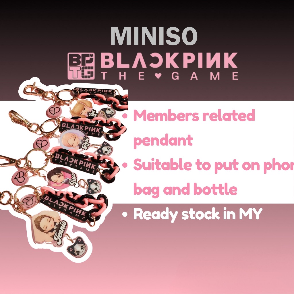 MINISO x Blackpink The Games BPTG Key Chain Phone Charm for bag bottle ...