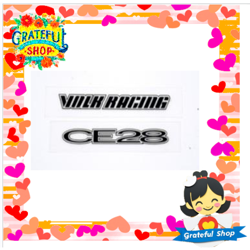 [authentic product]Rays VOLK RACING CE28N Repair Rim&DISK Sticker BK 16 ...