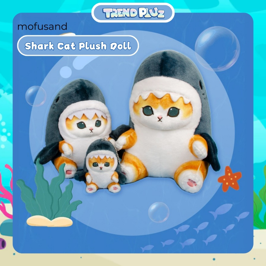 Cute Shark Cat Plush Toy Mofusand Plush Toy Kids Kawaii Shark Cat Doll ...