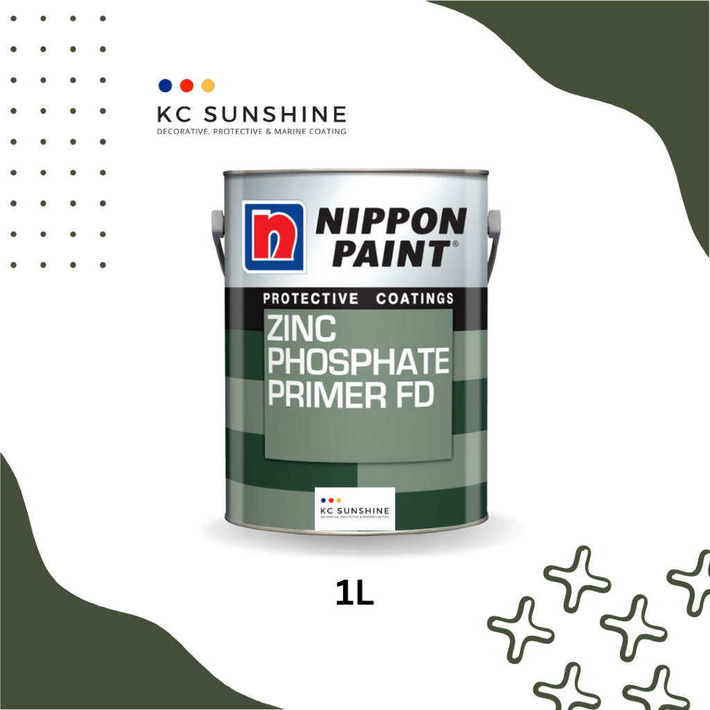 1L Nippon Zinc Phosphate Primer FD (Fast Dry) [Self Packed] | Antirust ...