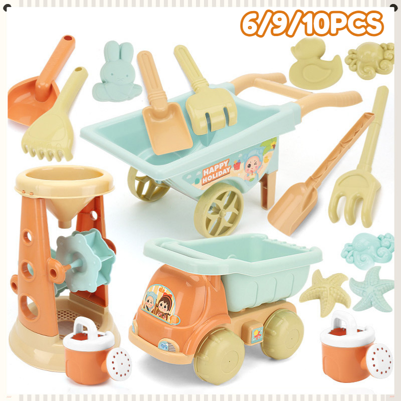 14pcs Kids Beach Sand Toys Beach Bucket Building Castle Play Tool Set ...