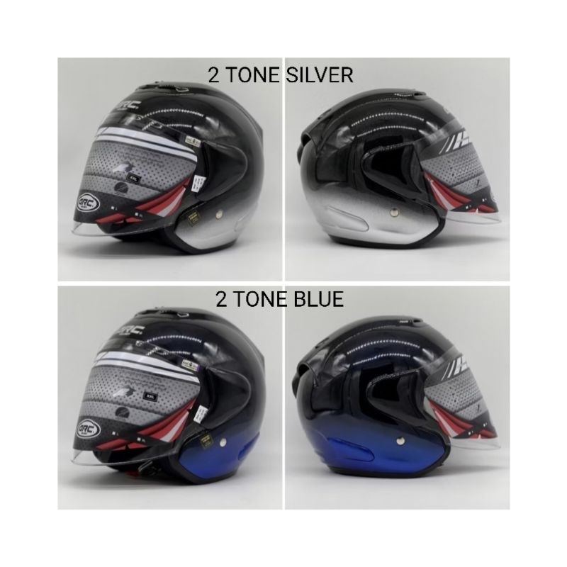 HELMET ARC RITZ 2 TONE BLUE / 2 TONE SILVER SIRIM APPROVED | Shopee ...