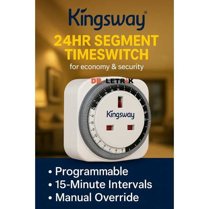 Sirim 24hours Programme Timer 3pin Plug 13a Analog Timer Segment