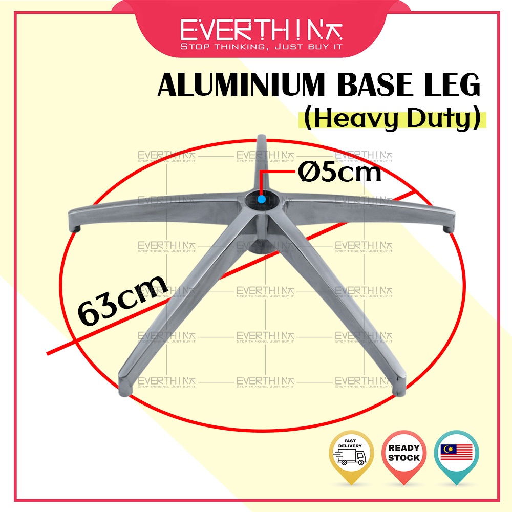【EVERTHINK】 Aluminium Leg Rocket Office Chair Base Rocket Leg Kaki ...