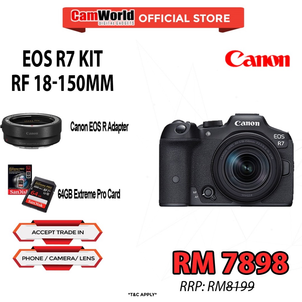 Canon EOS R7 Kit ( RF 18-150MM IS STM ) ( CANON MALAYSIA ) | Shopee ...