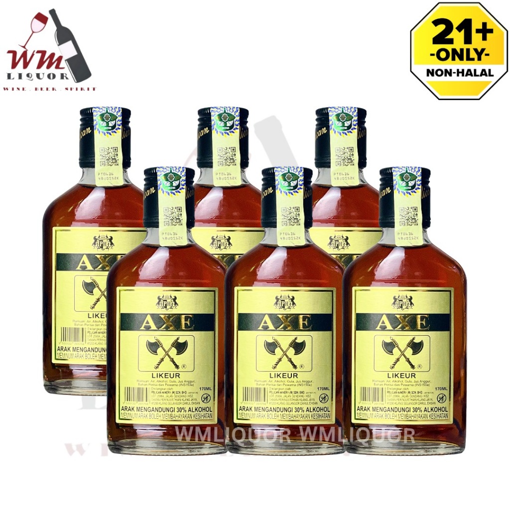 AXE Likeur Compounded in Malaysia Small Bottle 170ML -Brandy/Whisky/Rum ...