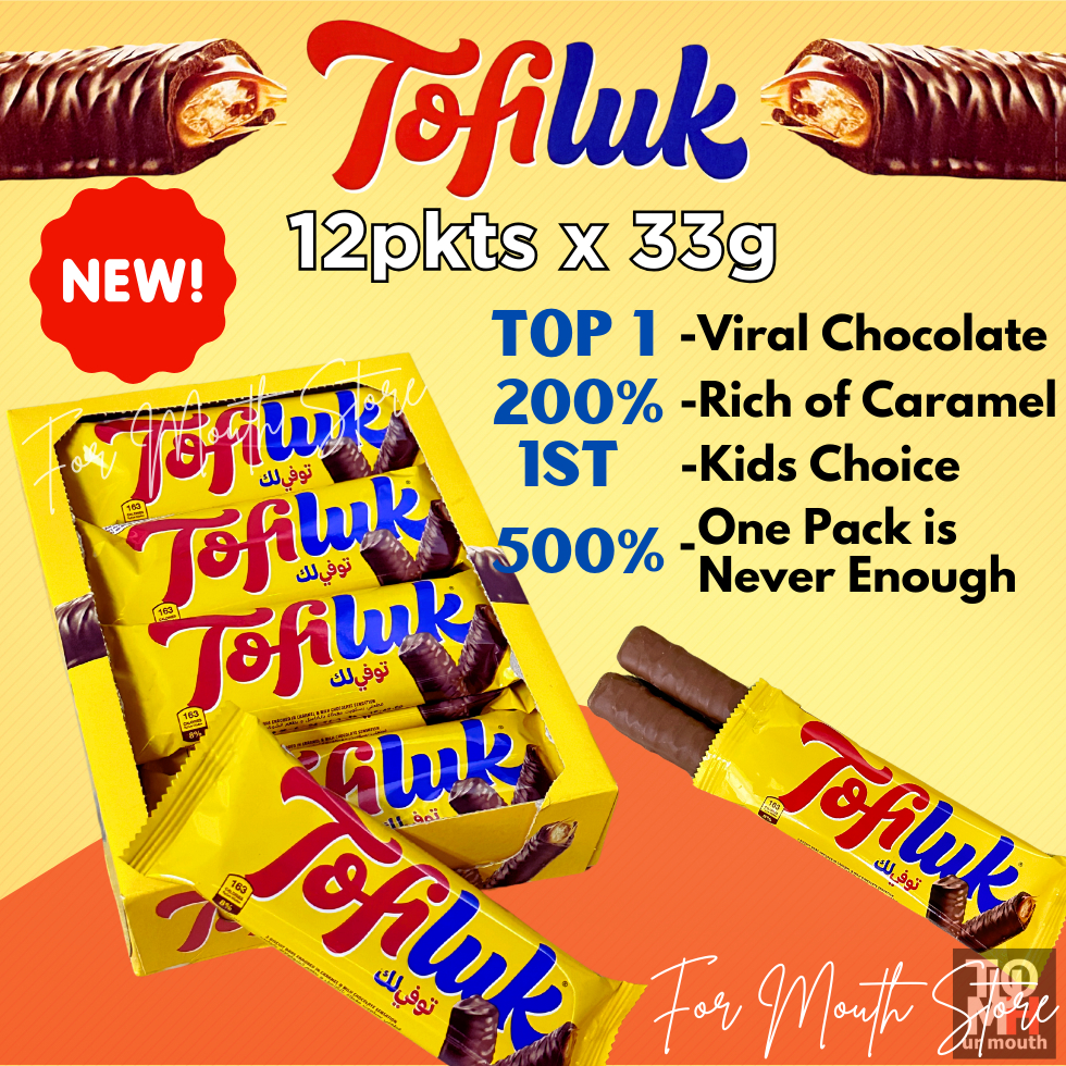 (33g x 12pkts) Tofiluk Caramel Crunch Chocolate Bar Crunchy Tofiluk ...
