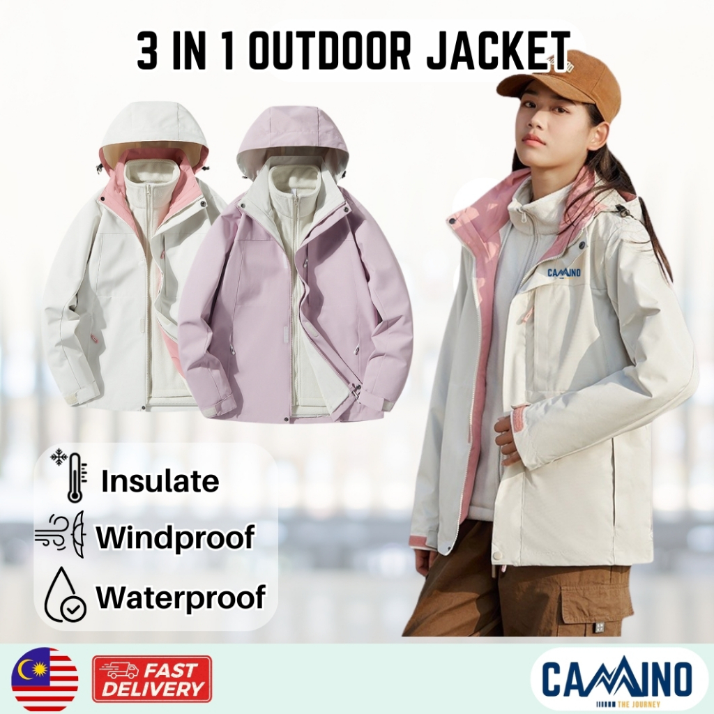 Men Women Winter 3in1 Jacket Gorpcore Windbreaker Waterproof Outdoor ...