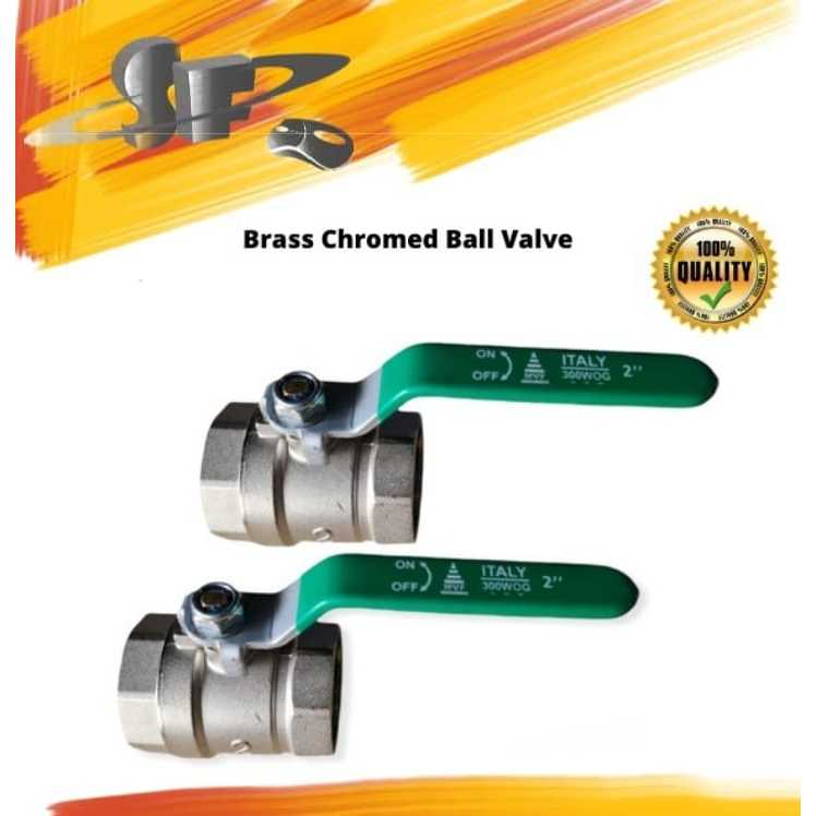 BRASS BALL VALVE, CHROME PLATED, PN25, 15MM (1/2"), 20MM (3/4") & 25MM ...