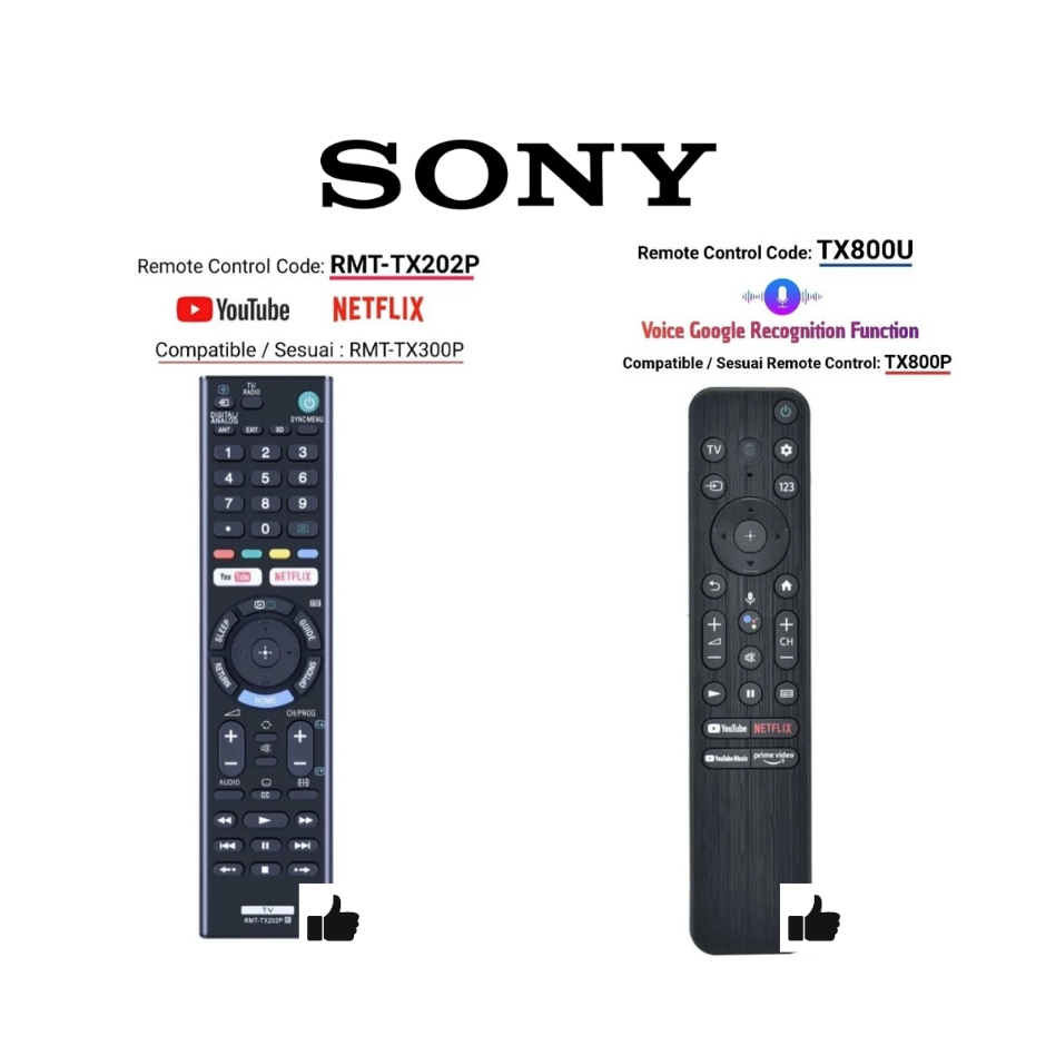 SONY SMART ANDROID OLED TV Replacement Remote Control | RMF-TX800U with ...