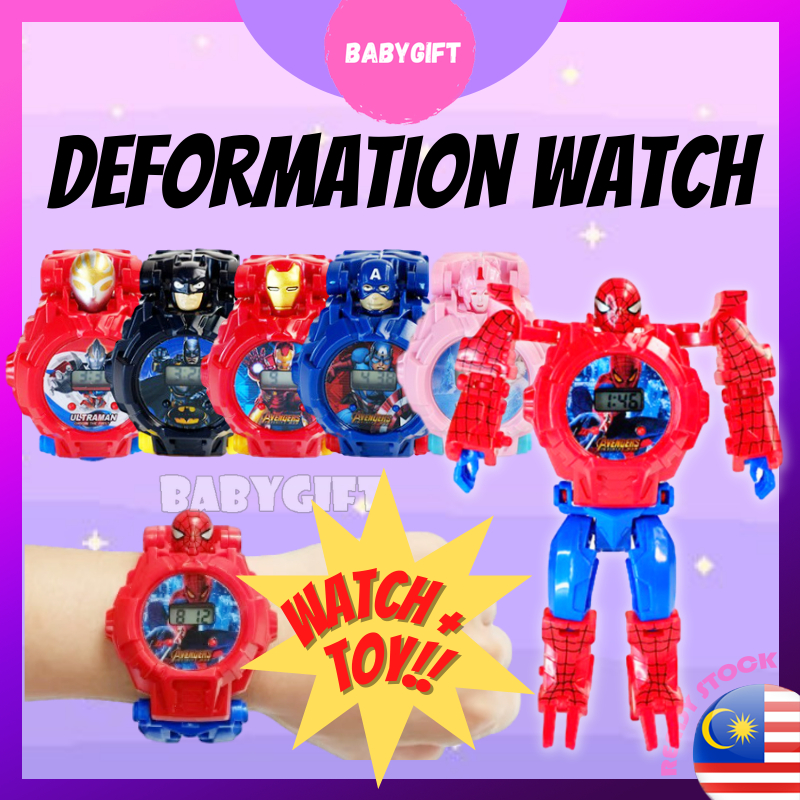 Jam Tangan Budak Lelaki Kanak Boys Kids Watch Electronic Transformer ...