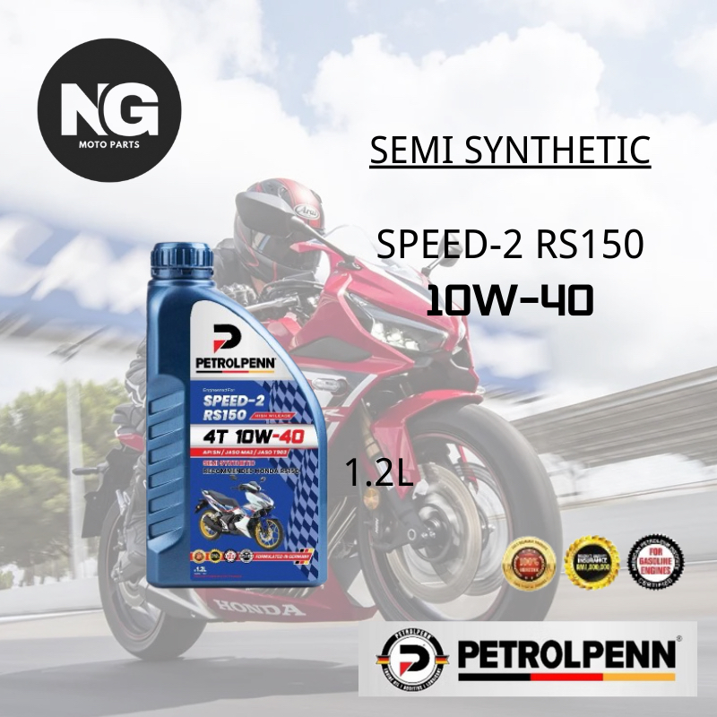 PETROLPENN Speed-2 RS150 4T 10W-40 Semi Synthetic (1.2L) Motorcycle ...