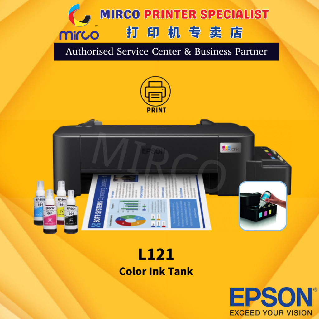 Epson L121 Color Inkjet Printer | Shopee Malaysia