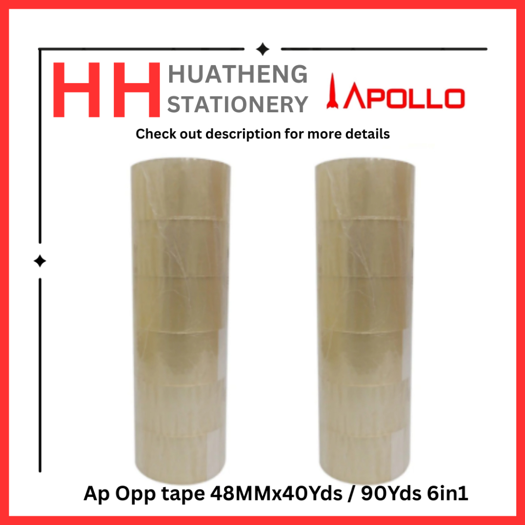 APOLLO OPP Tape Transparent 48mm x 40yard / 48mm x 90yard (original ...