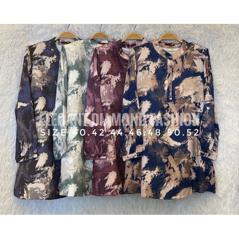 NANCY BLOUSE CORAK LABUH PLUSSIZE | Shopee Malaysia